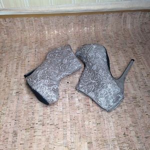 Wild Diva | Shoes | Wild Diva Lounge Tan Lace Suede Booties Size 8 ...